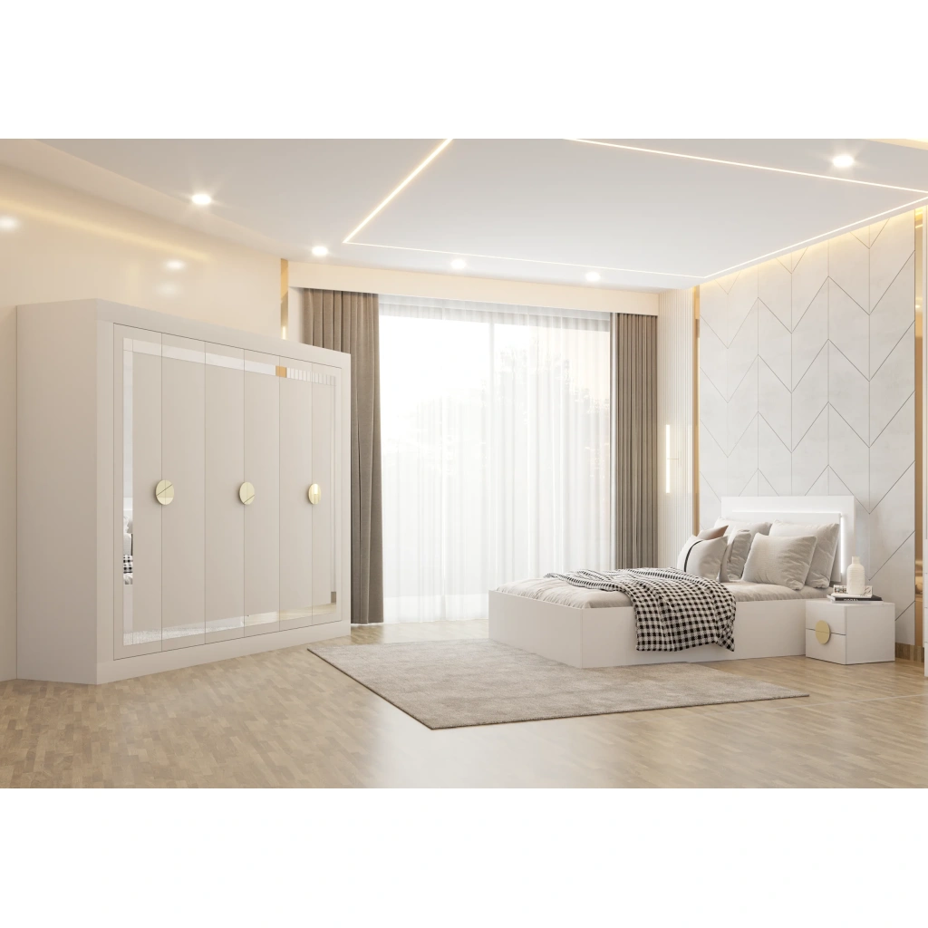 Dulap Dressing Pearl 200 x 211 x 56 » Mobila Croma